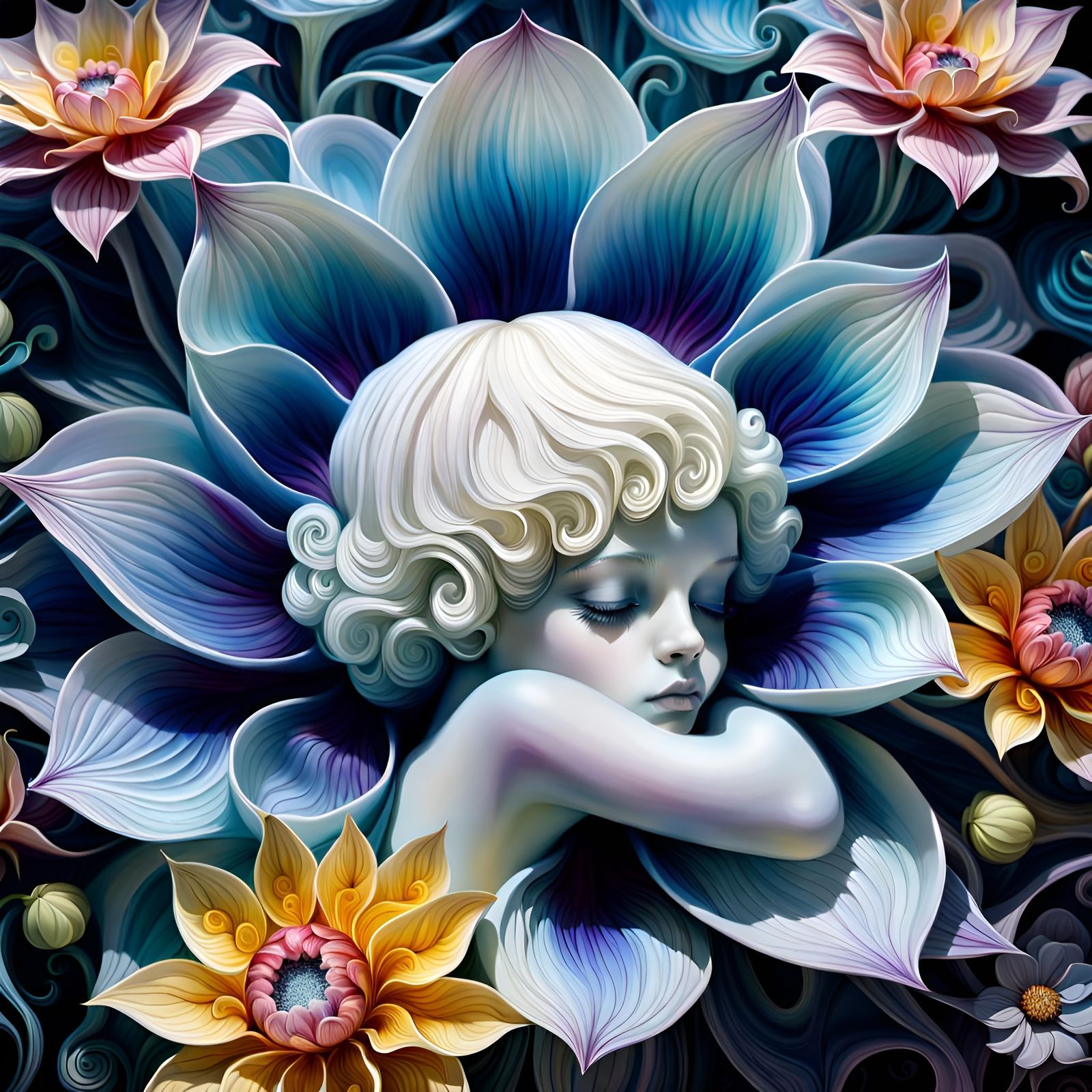 Flower Bed - AI Generated Artwork - NightCafe Creator