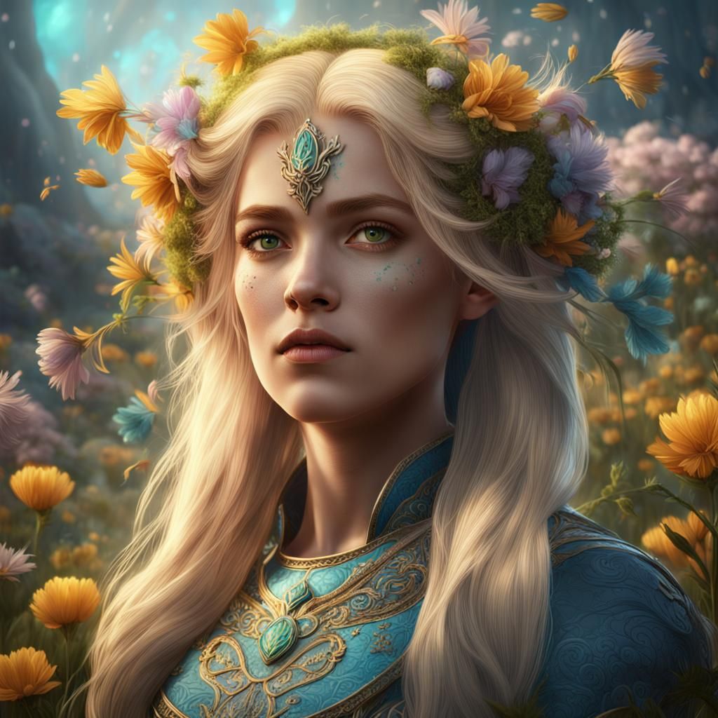 Spirit of spring 3 - Ethereal Goddess of Springtime Whimsy