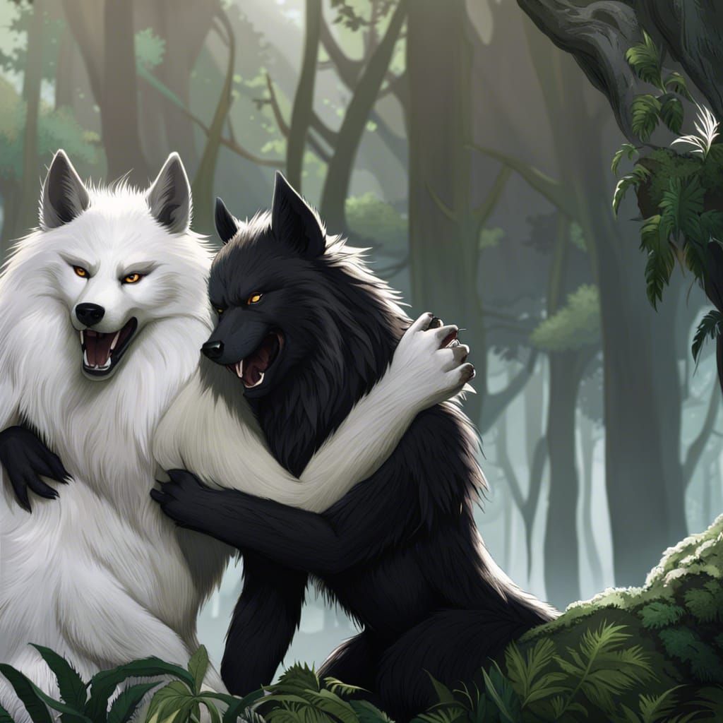 Werewolf couple - AI Generated Artwork - NightCafe Creator
