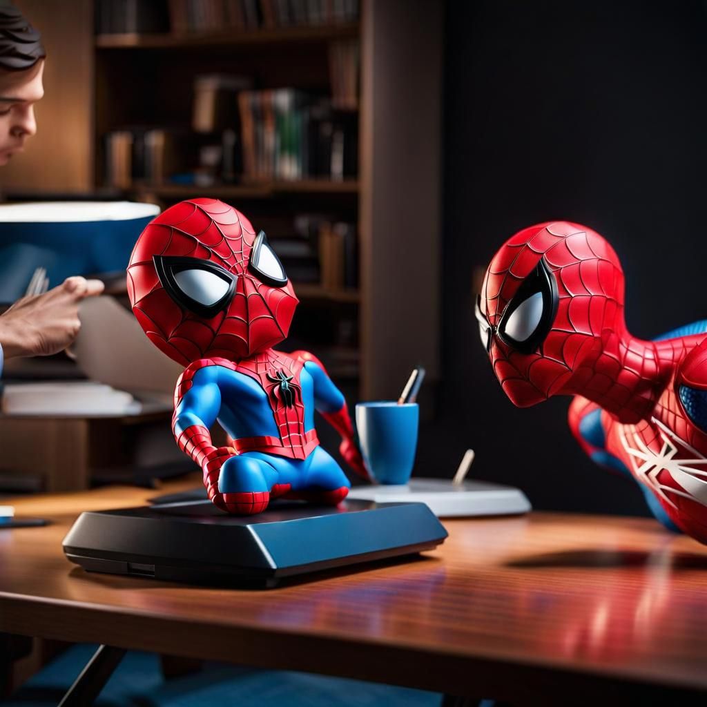 Spiderman And Mini-Spiderman - AI Generated Artwork - NightCafe Creator