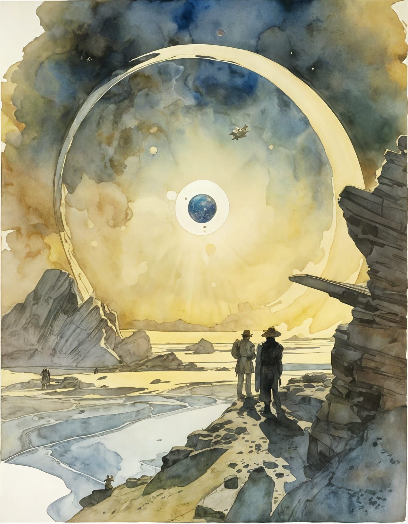 Ethereal Cosmic Landscape in Mannerist Style - AI Art