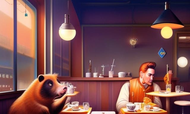 Just 2 hip cats - AI Generated Artwork - NightCafe Creator