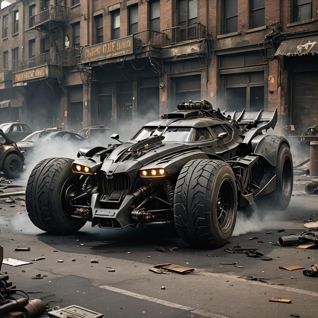 BATMOBILE “ Batman prevails” 101 - AI Generated Artwork - NightCafe Creator