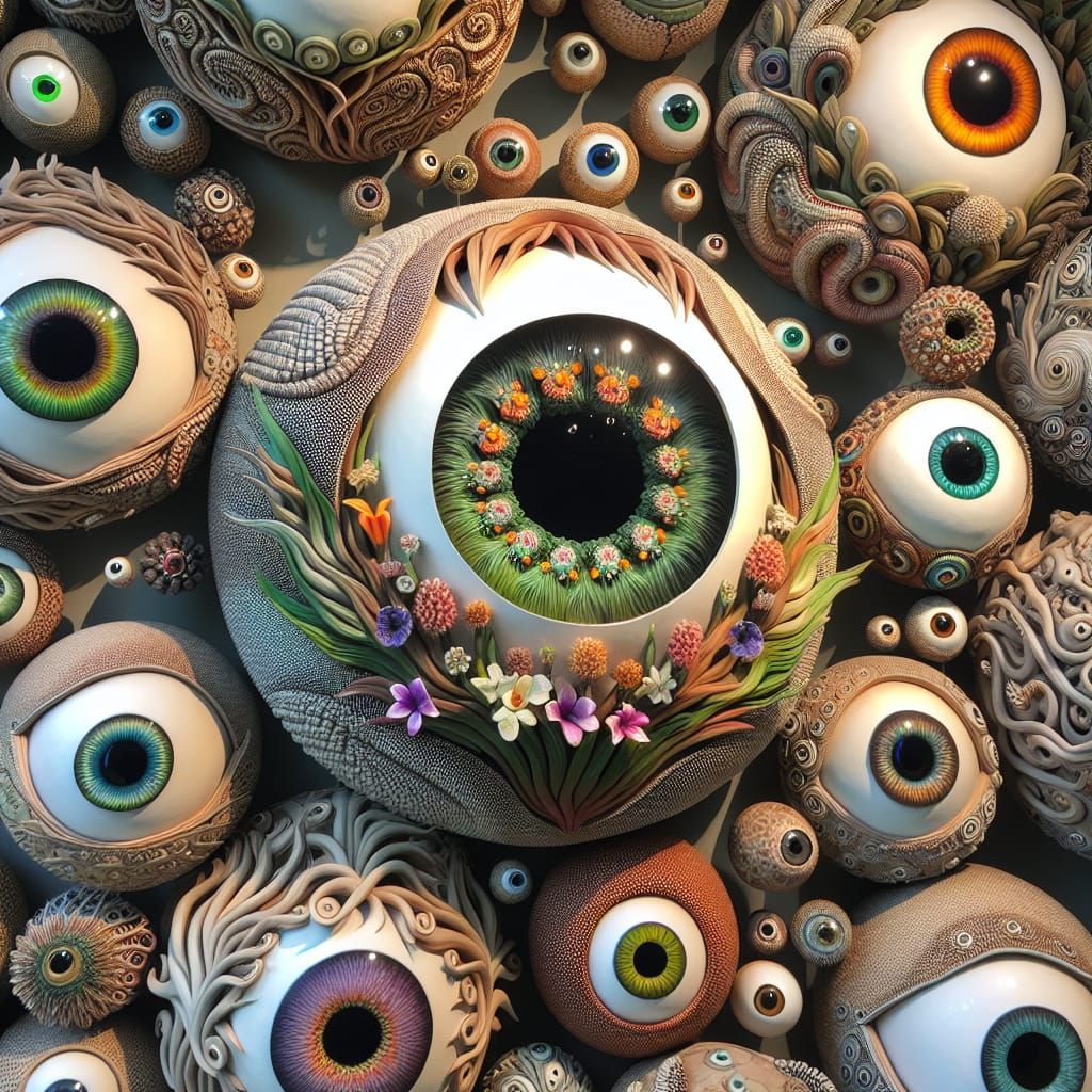 Intricately crafted googly eyes, each a unique fusion of whimsy and ...