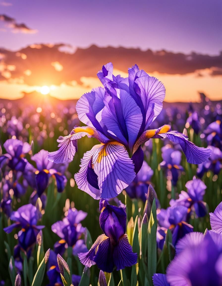 Purple flower fields #4 - AI Generated Artwork - NightCafe Creator