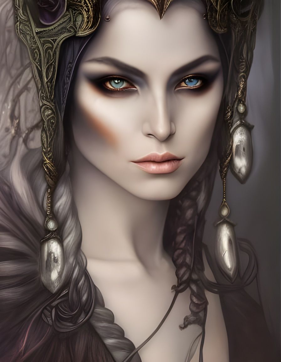 Drow Beauty - AI Generated Artwork - NightCafe Creator