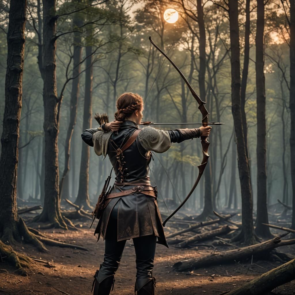 Female archer - AI Generated Artwork - NightCafe Creator