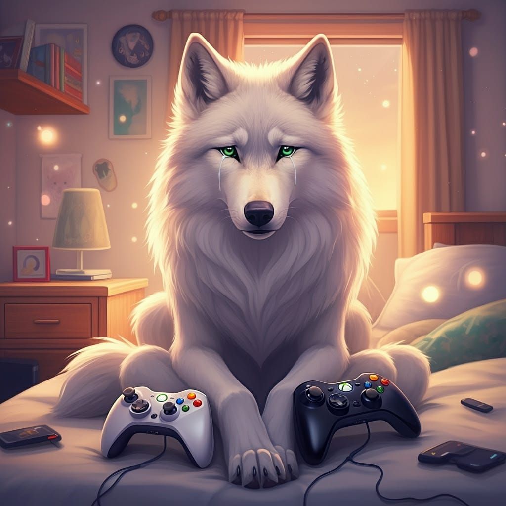 Sad Wolfie has no one to play games with