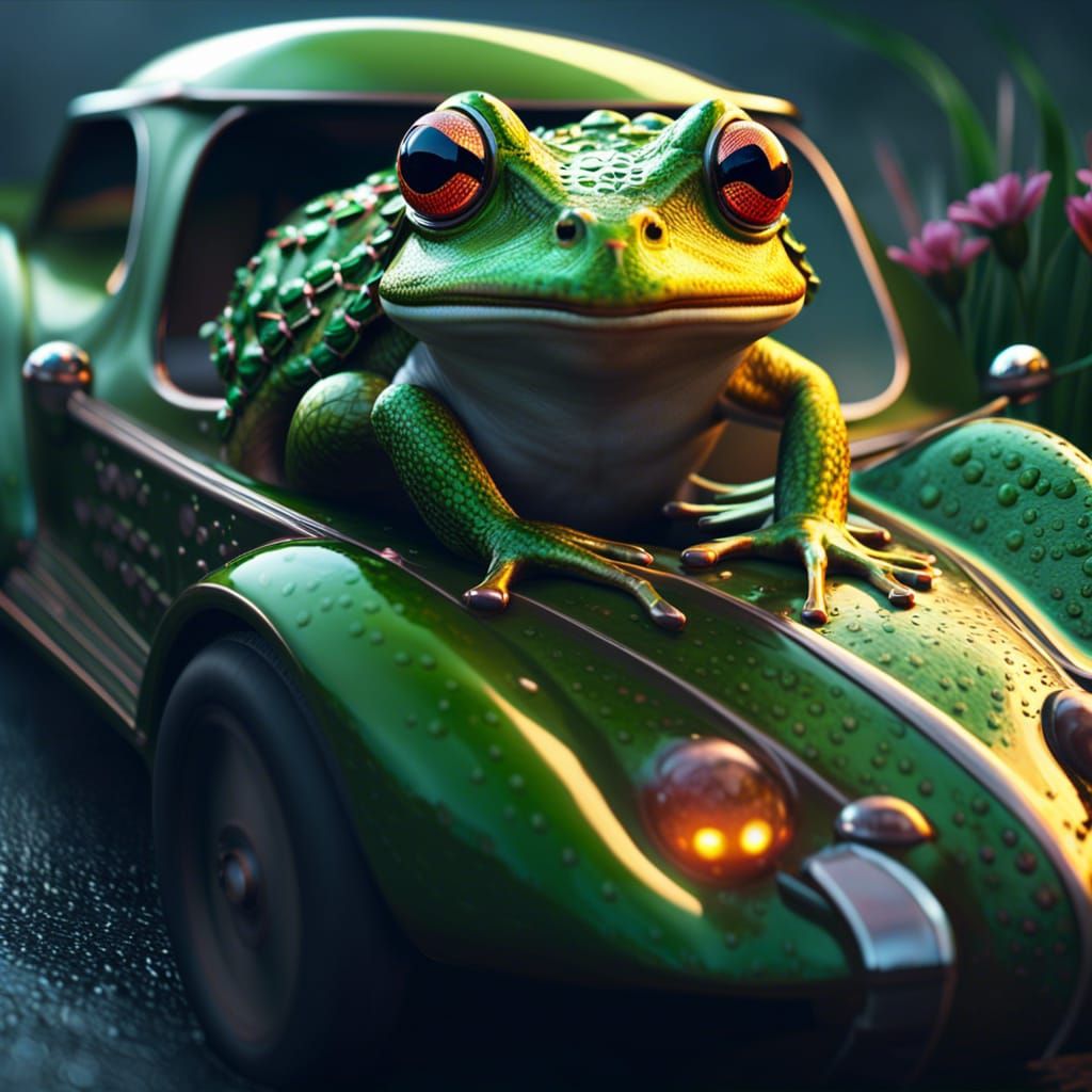 frog car - AI Generated Artwork - NightCafe Creator