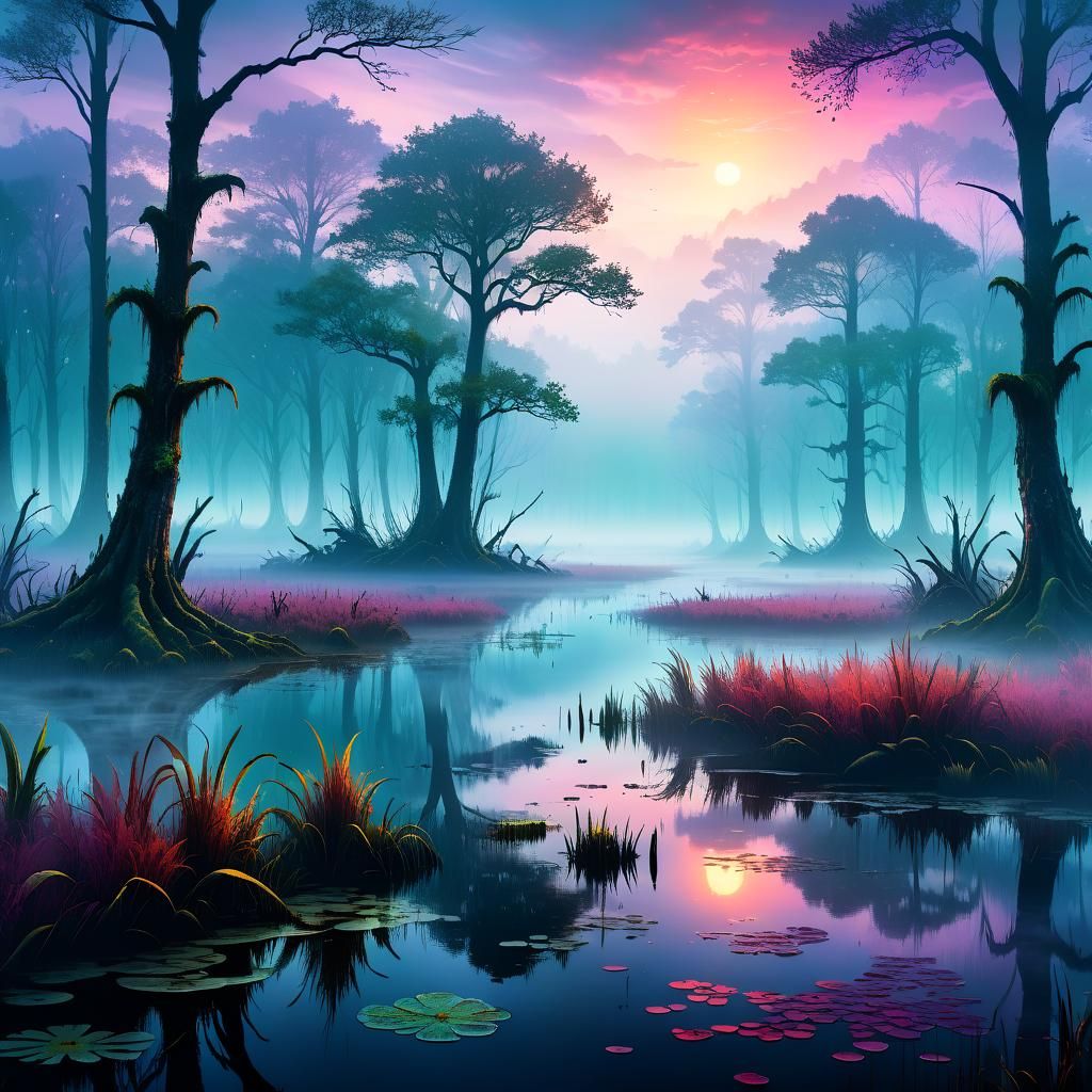 Big swamp - AI Generated Artwork - NightCafe Creator