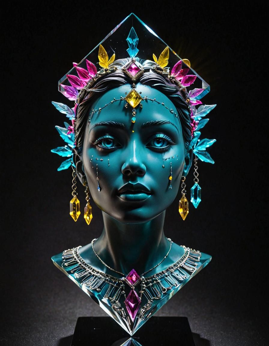 Glass paste princess - AI Generated Artwork - NightCafe Creator