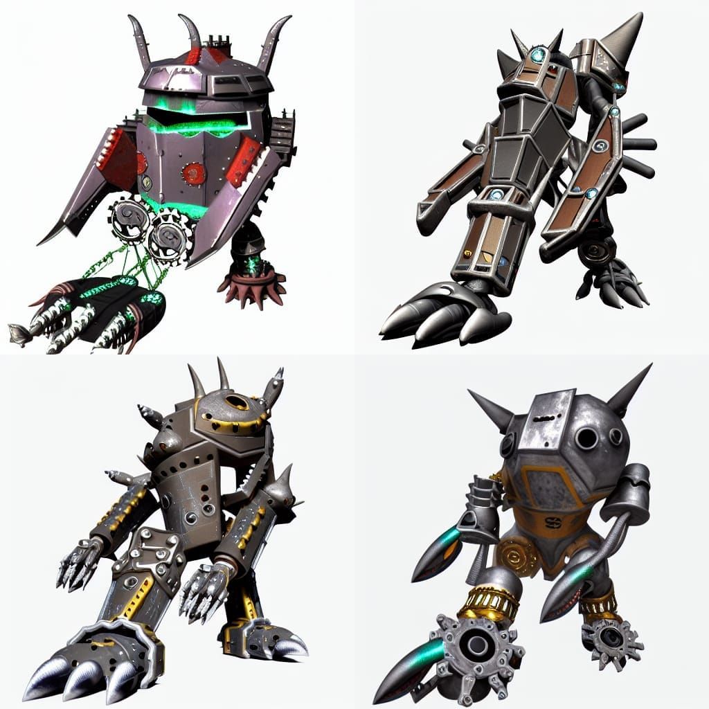 90s 3D render of a dragon bounty hunter knight starship digimon with ...