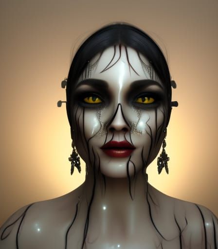 3D futuristic GYPSY MANNEQUIN WEARING A DIAMOND FACE MASK 3D Game ...