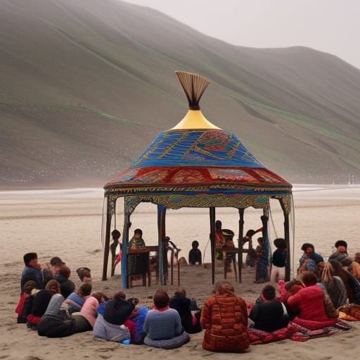 a peaceful gathering - AI Generated Artwork - NightCafe Creator