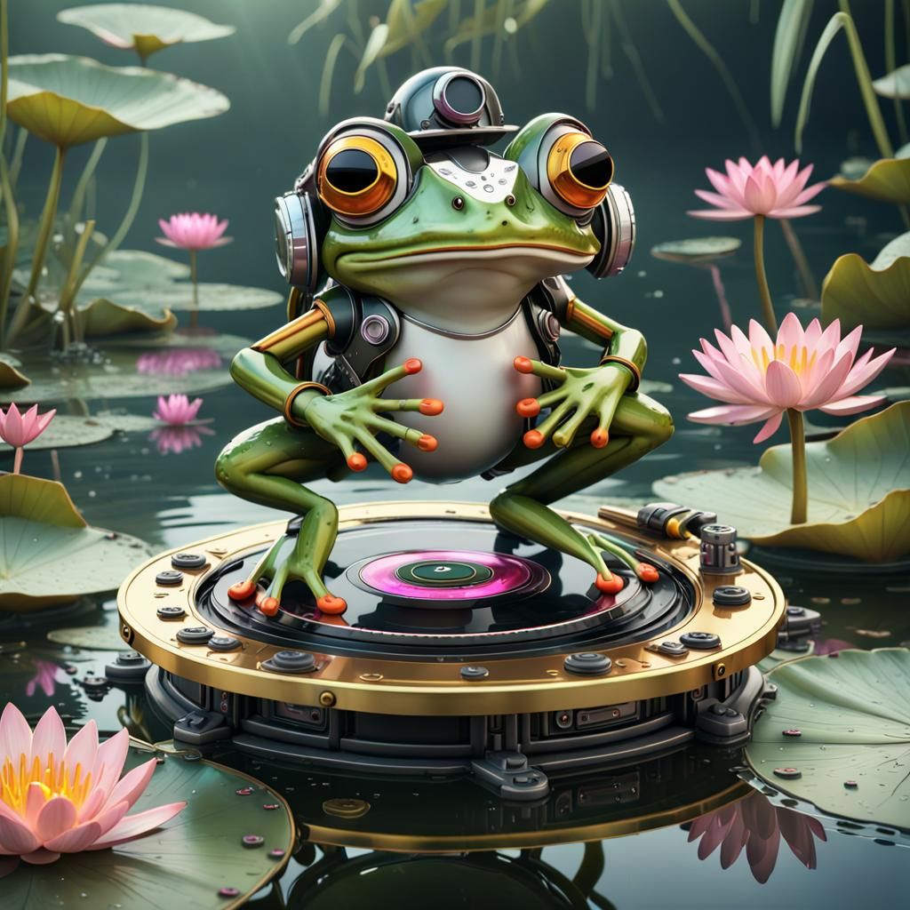 DJ Frog - AI Generated Artwork - NightCafe Creator