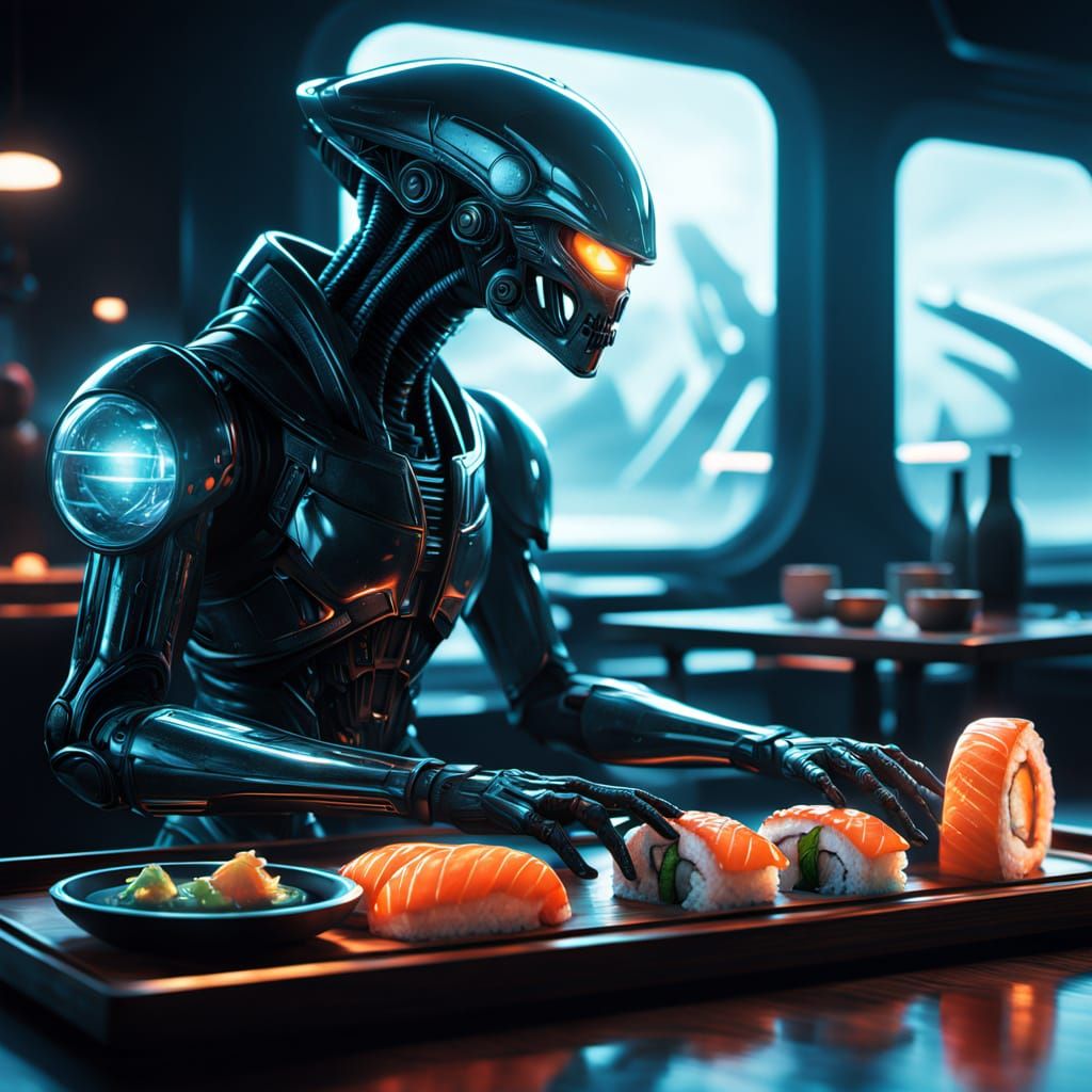 HIGHLY DETAILED IMAGE OF DIFFERENT TYPES OF FUTURISTIC OUTERSPACE ALIEN ...