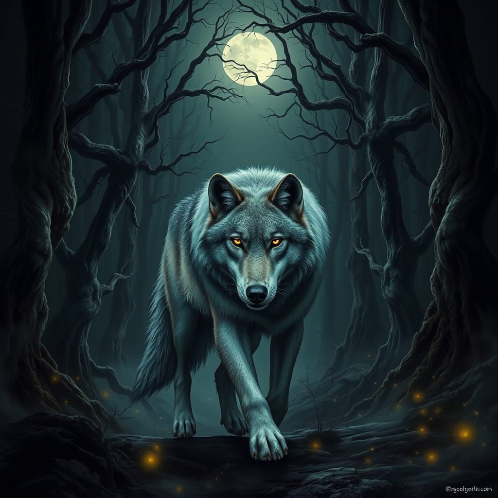 Wolf at night - Wolf at night