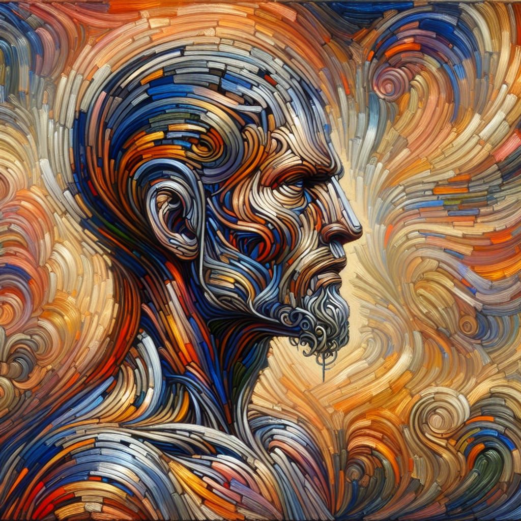 The Man Is Made Of Infinite Vibrating Strings - AI Generated Artwork ...