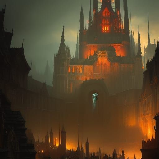 hell castle - AI Generated Artwork - NightCafe Creator