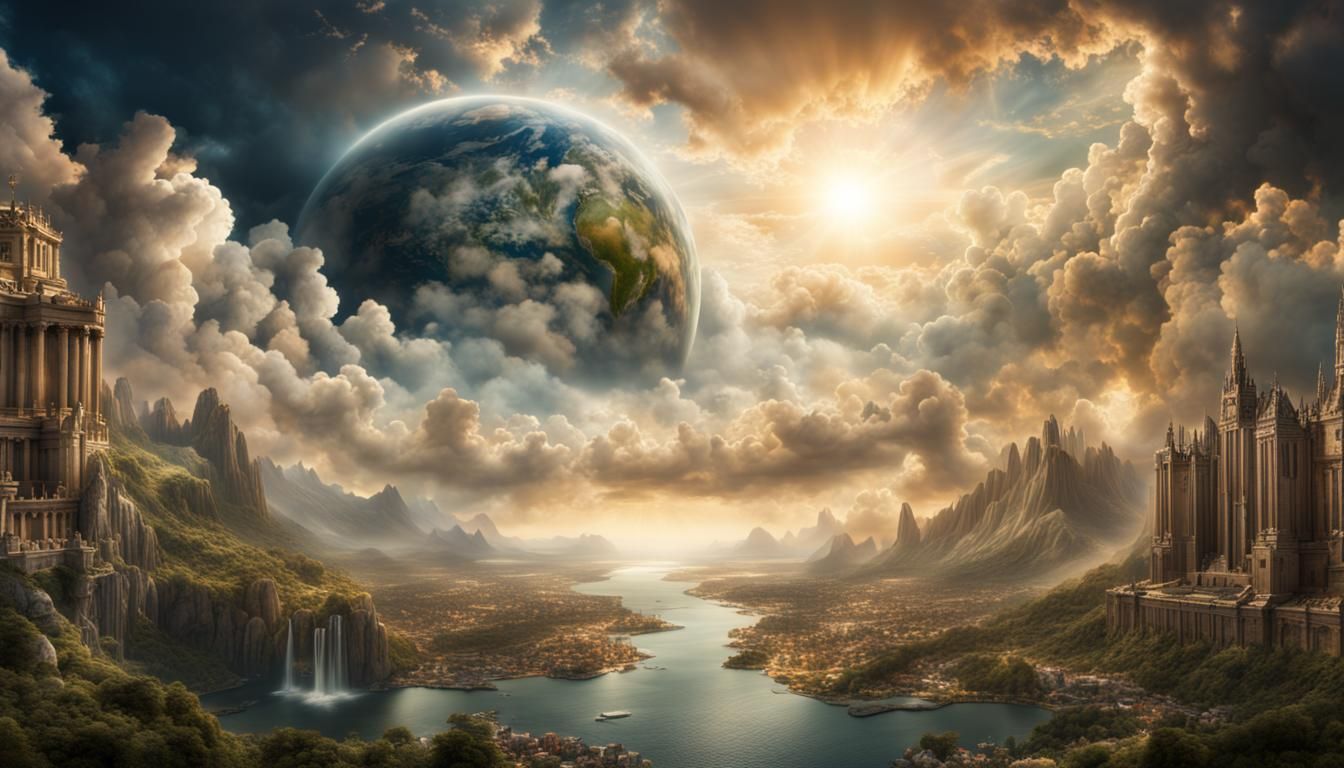 Biblical view of Heaven and the new earth - AI Generated Artwork ...