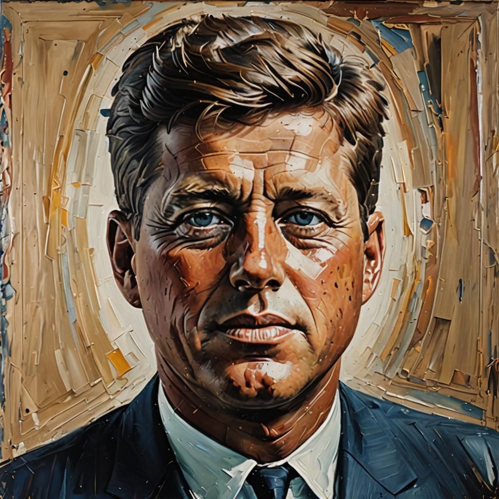 Self-portrait of John F. Kennedy - AI Generated Artwork - NightCafe Creator