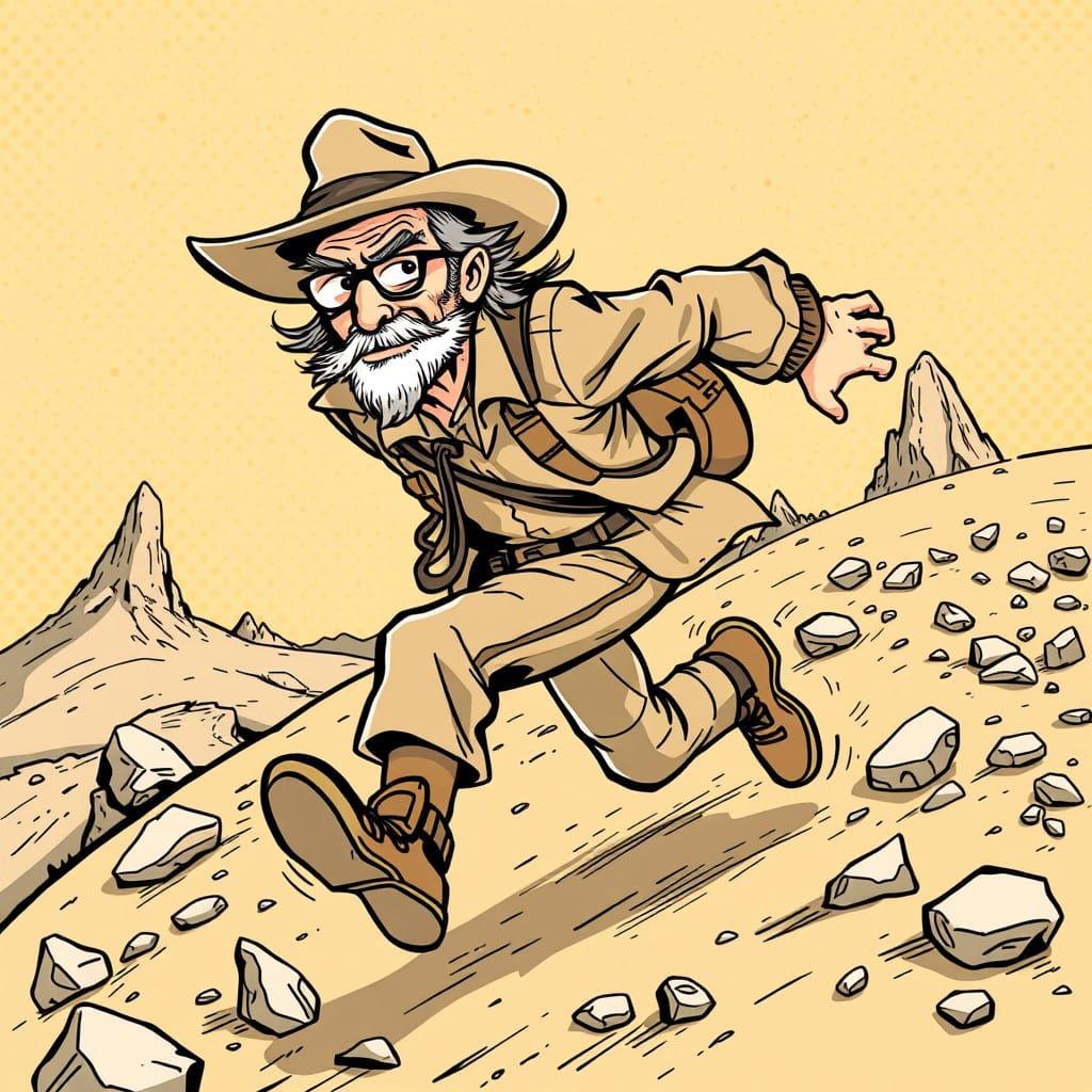 The strongest - Geologist Runs with Reckless Abandon in a C...