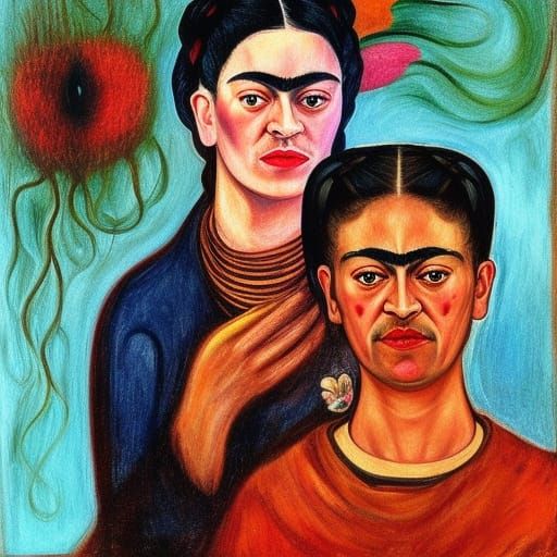 Kindness! Frida Kahlo, Edvard Munch - AI Generated Artwork - NightCafe ...