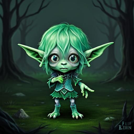 Chibi Gremlin of the Dark Woods - AI Generated Artwork - NightCafe Creator