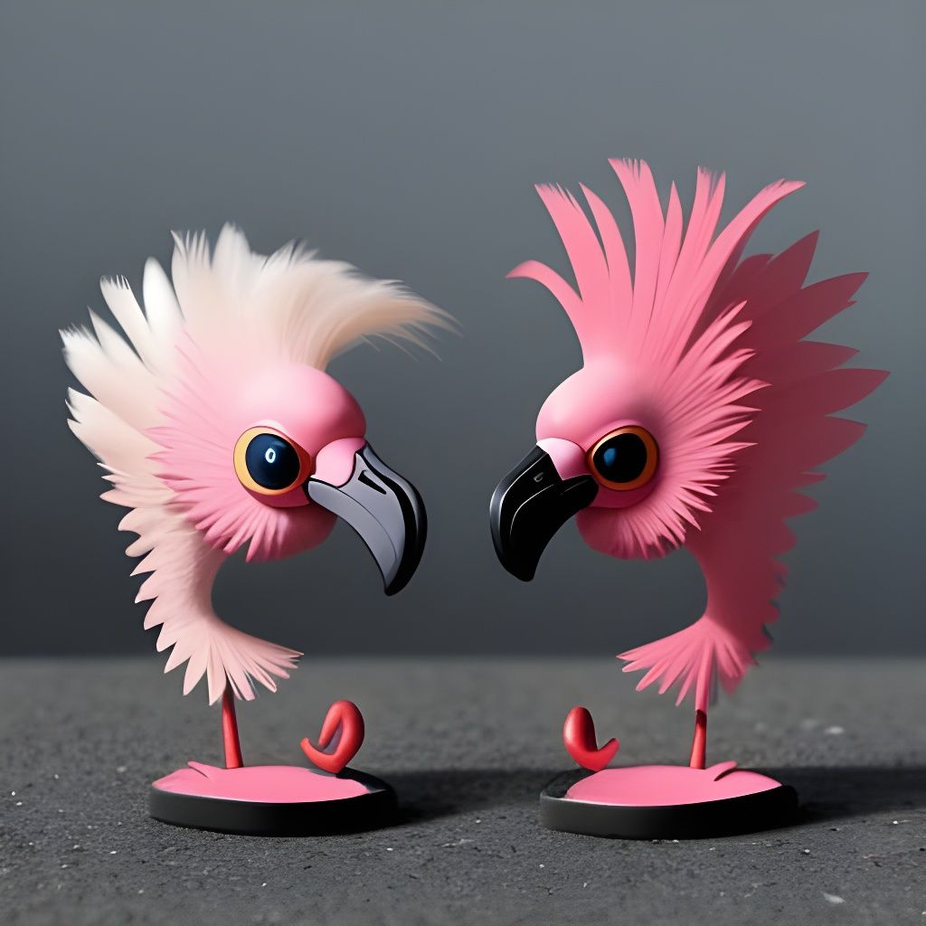 dual Punk rock flamingo Absolutely zoomed-in perspective angles ...