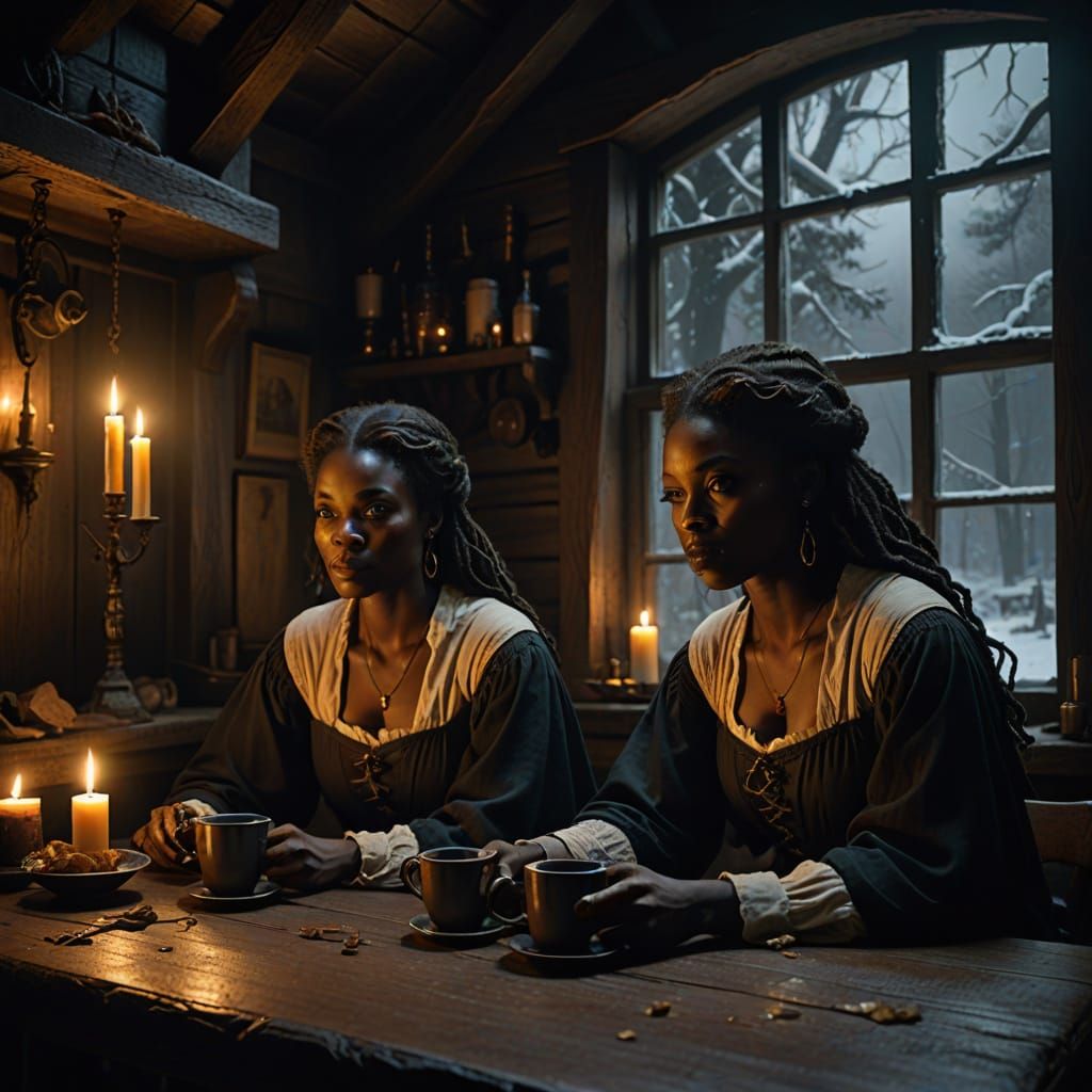 African Halloween sisters witches - Sisters of the Winter W...