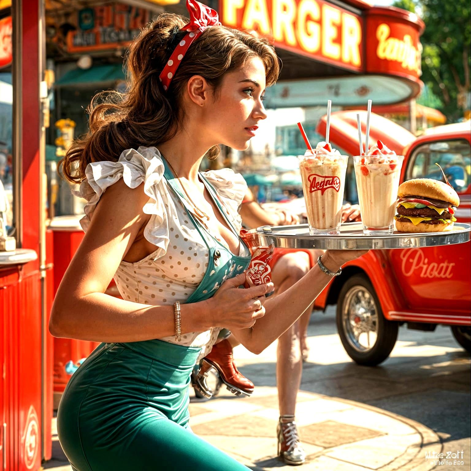 First jobs... - Vargas-Inspired Carhop in Action