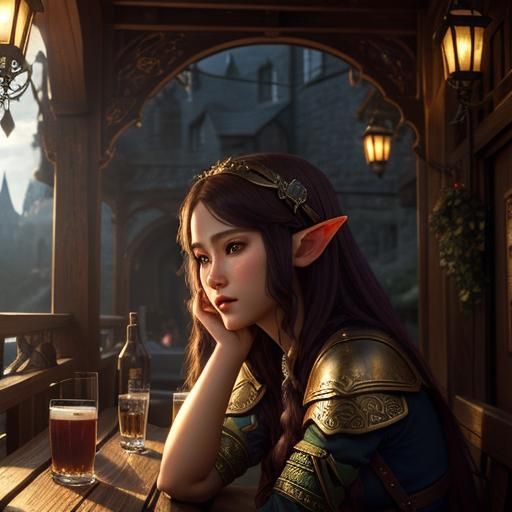 elf at pub - AI Generated Artwork - NightCafe Creator