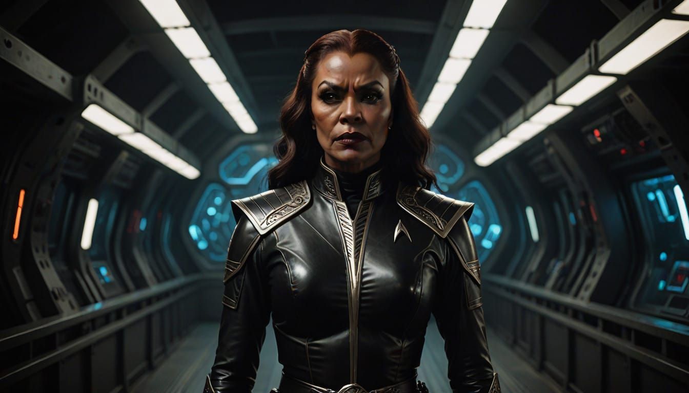 Klingon Captain in Royal Latex Uniform: A Vision o... - AI Art