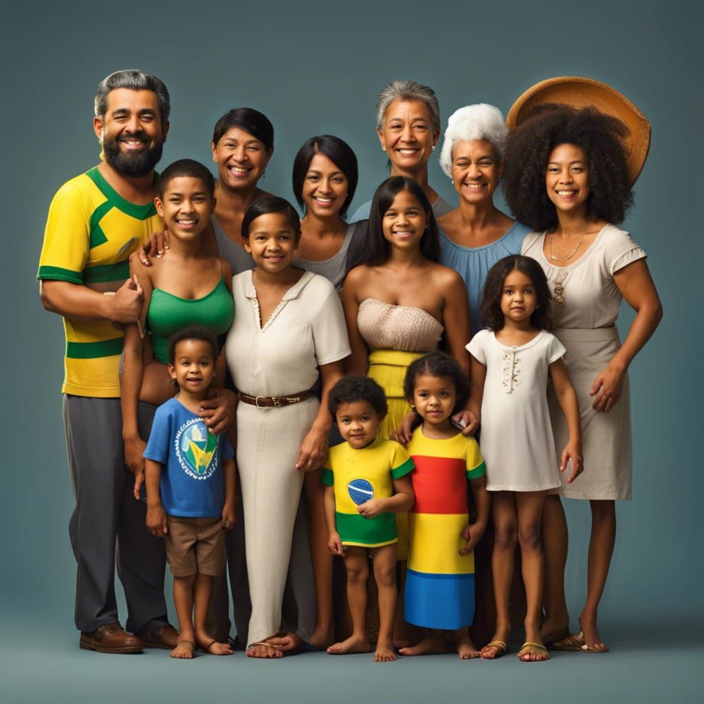 Brasilian Family - AI Generated Artwork - NightCafe Creator