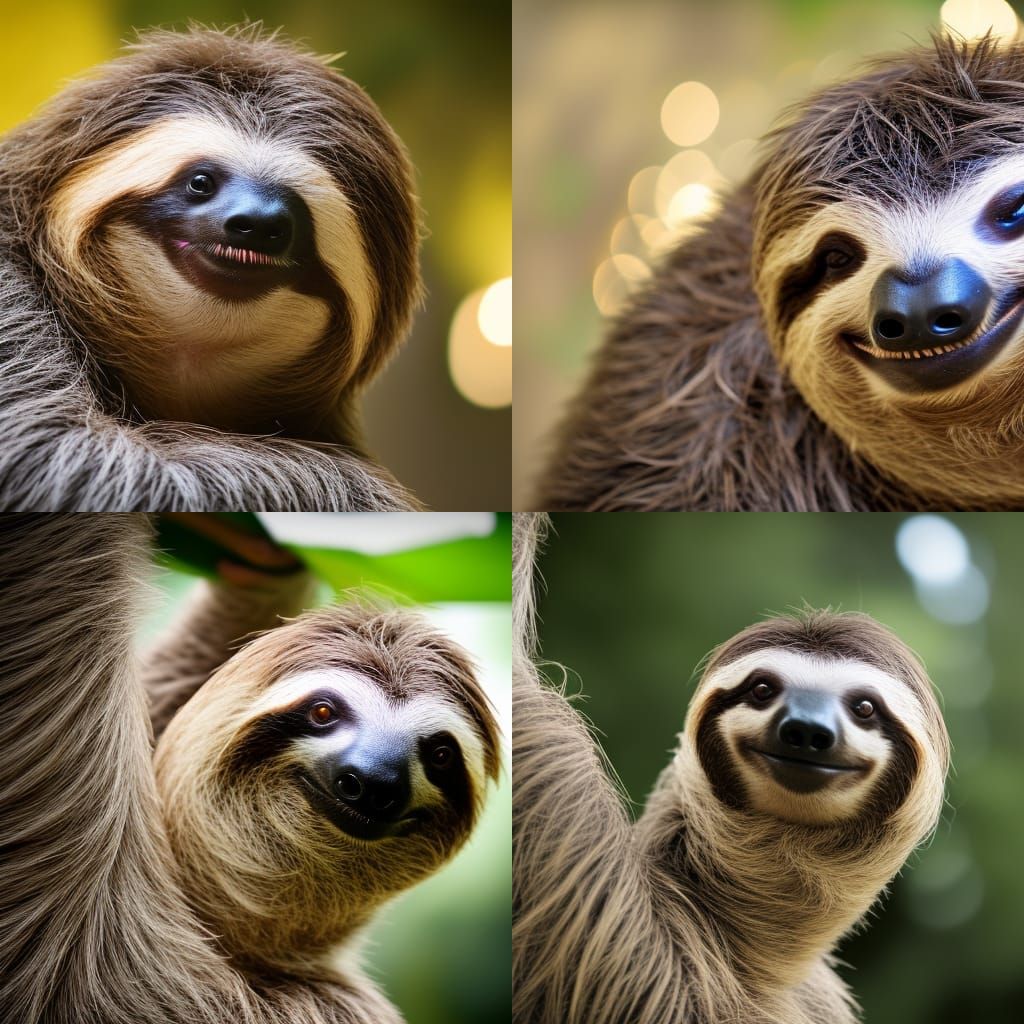 happy sloth - AI Generated Artwork - NightCafe Creator