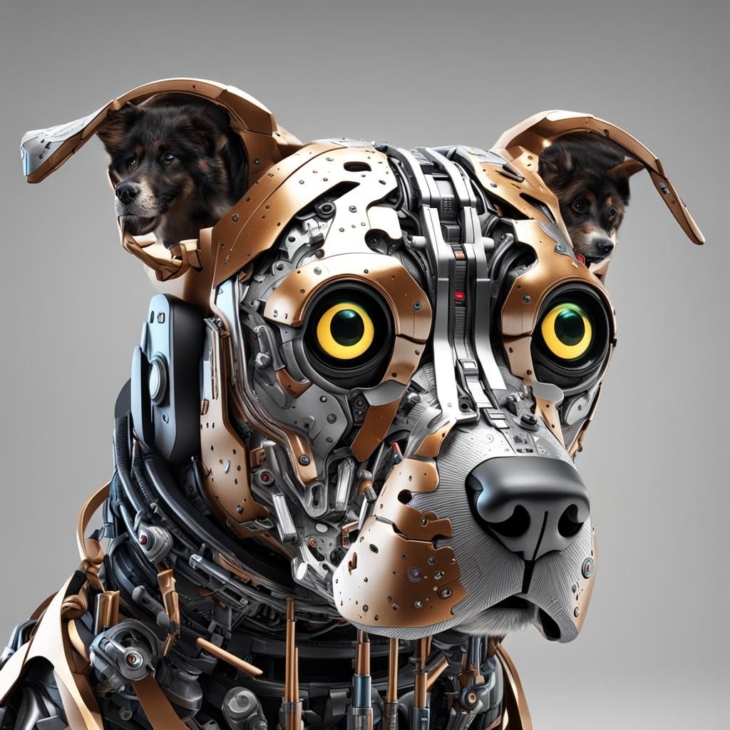 Cyborg dog 3 - AI Generated Artwork - NightCafe Creator
