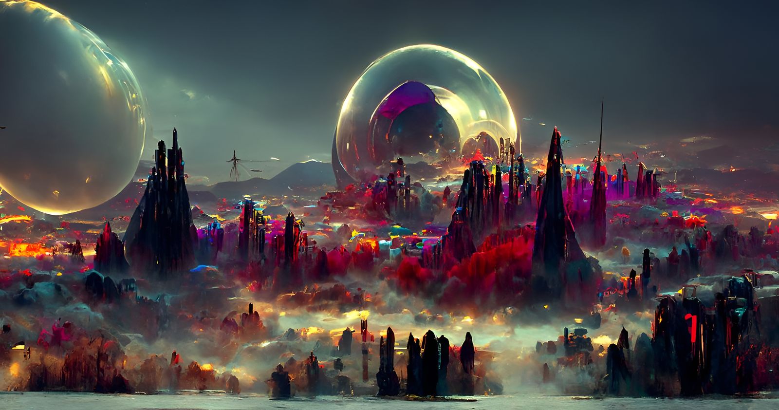 Technology invades Nature - AI Generated Artwork - NightCafe Creator