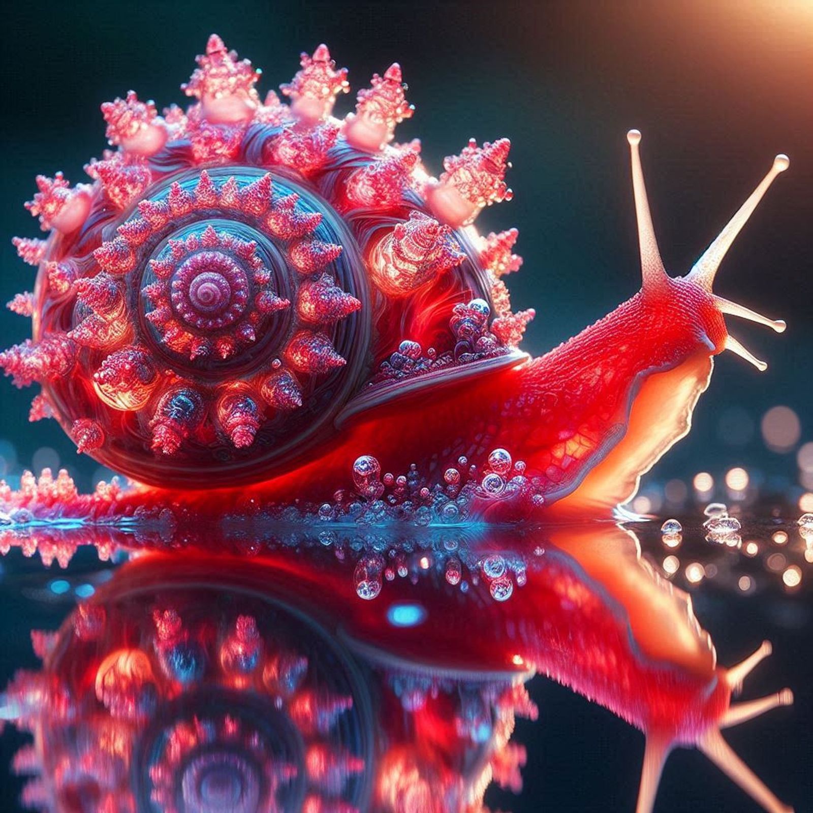 Fractal Luminance: The Crystal Snail - AI Generated Artwork - NightCafe ...