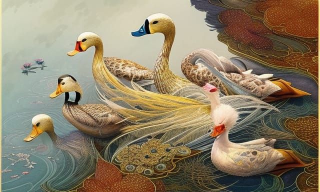 Flock of Ducks - AI Generated Artwork - NightCafe Creator