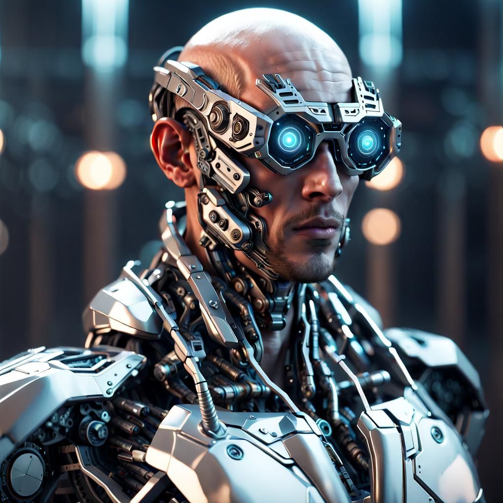 a futuristic male cyborg - AI Generated Artwork - NightCafe Creator