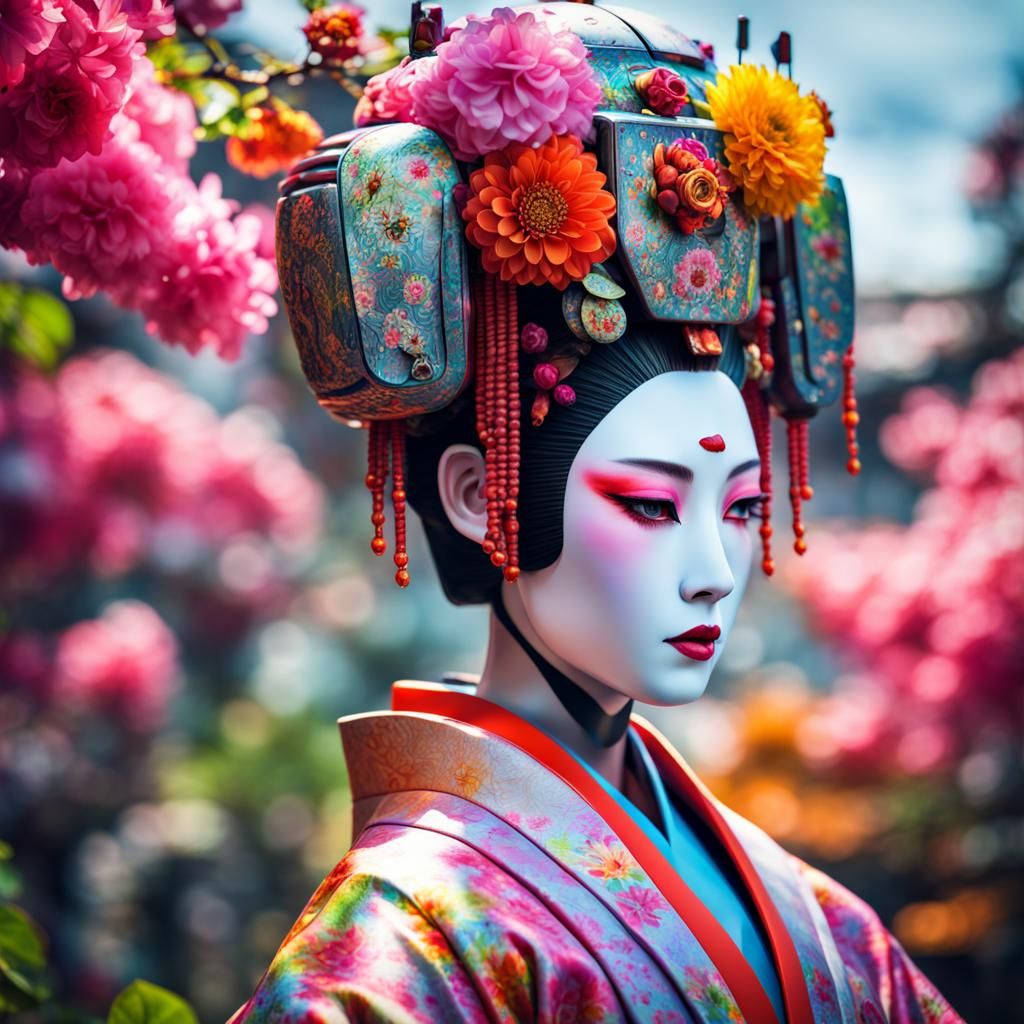 Pastel Geisha - AI Generated Artwork - NightCafe Creator