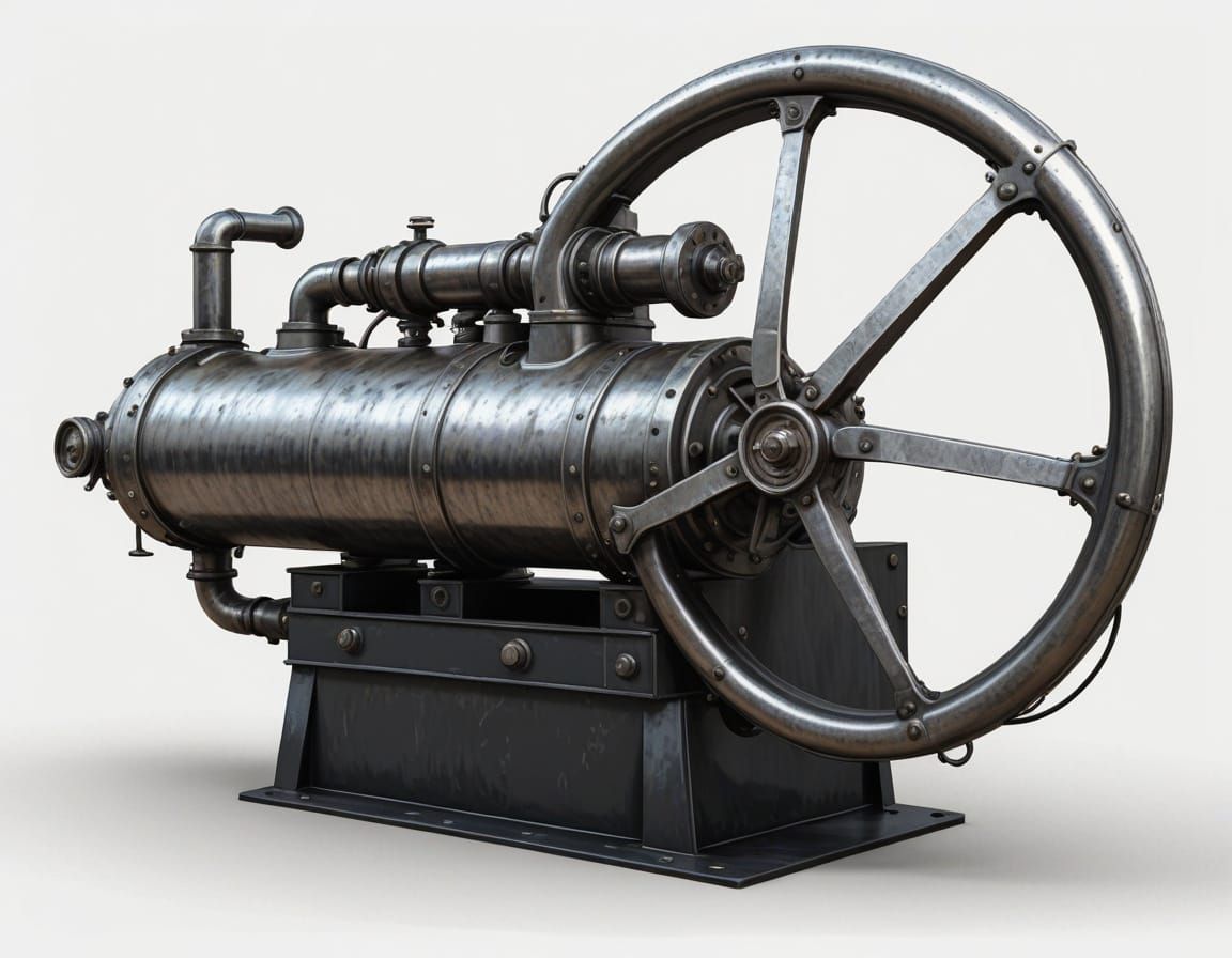 Industrial Gas Extractor in 19th Century Style - AI Art