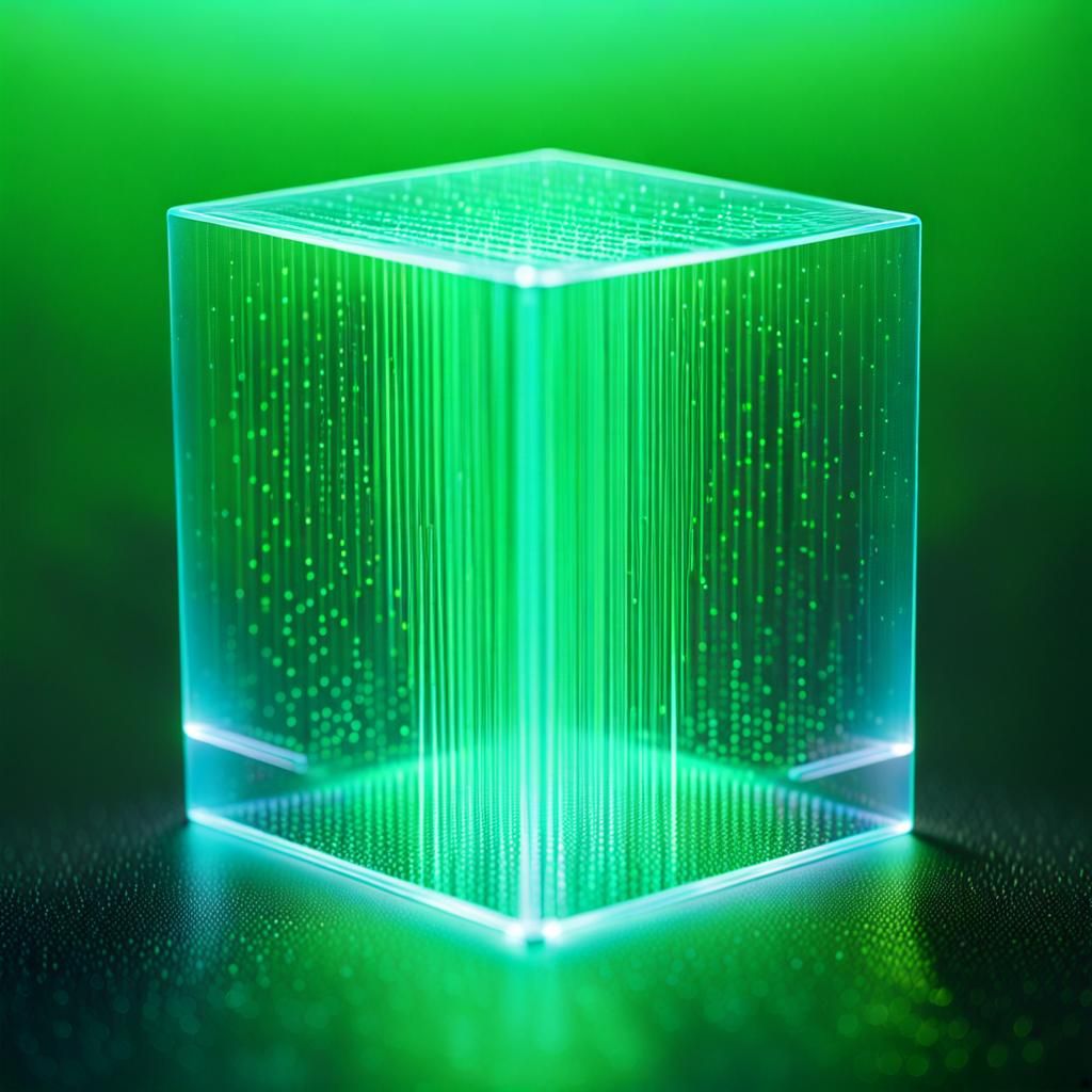 translucent hologram of a cube III - AI Generated Artwork - NightCafe ...