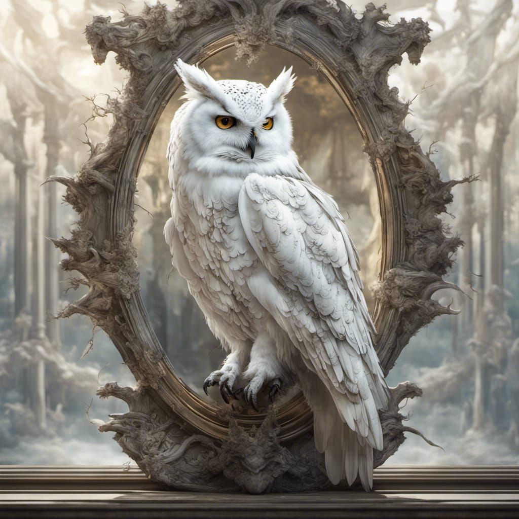 White owl - AI Generated Artwork - NightCafe Creator