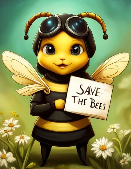 Save the bees - AI Generated Artwork - NightCafe Creator
