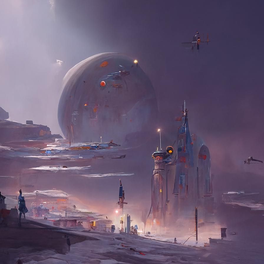 Space town - AI Generated Artwork - NightCafe Creator