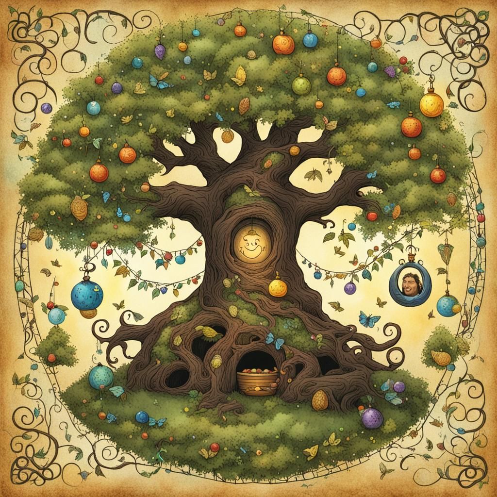 Magick Happy Tree - AI Generated Artwork - NightCafe Creator
