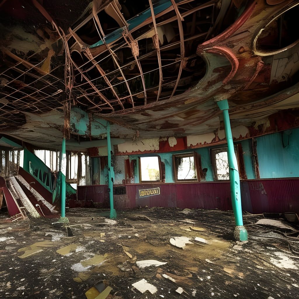 Haunted house at fairground - AI Generated Artwork - NightCafe Creator