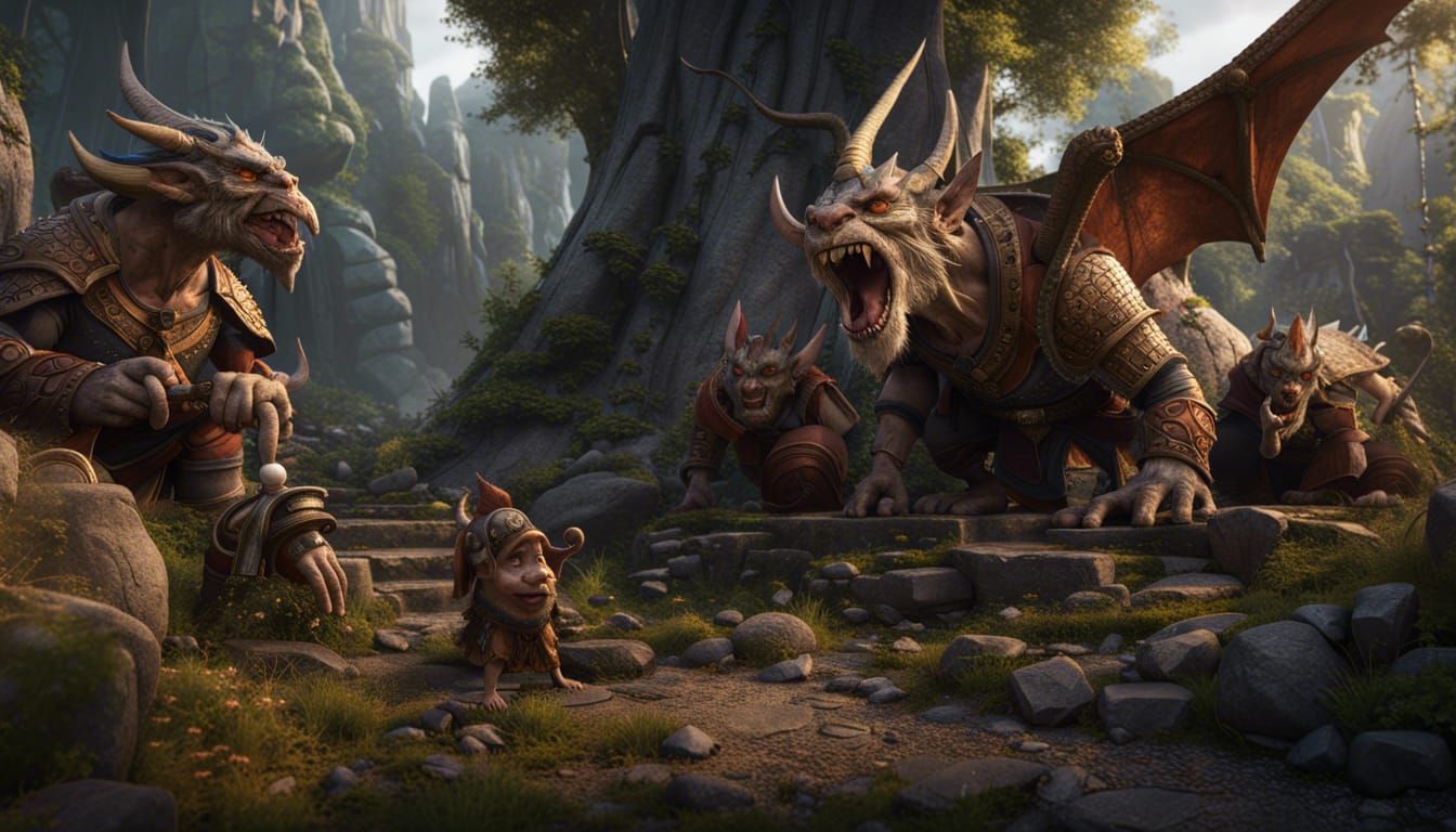 Dwarves, Elves, Trolls, Dragons, Minotaurs - AI Generated Artwork ...