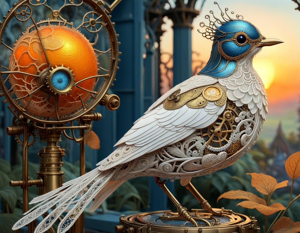 Cybernetic bird - AI Generated Artwork - NightCafe Creator